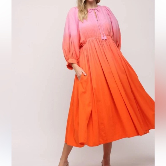 Fate | Dresses | Fate Ombr Pink And Orange Dress | Poshmark